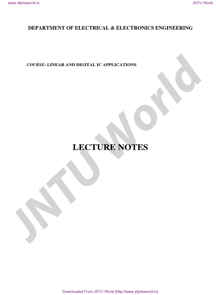 Linear and Digital IC Applications PDF | PDF | Operational Amplifier ...