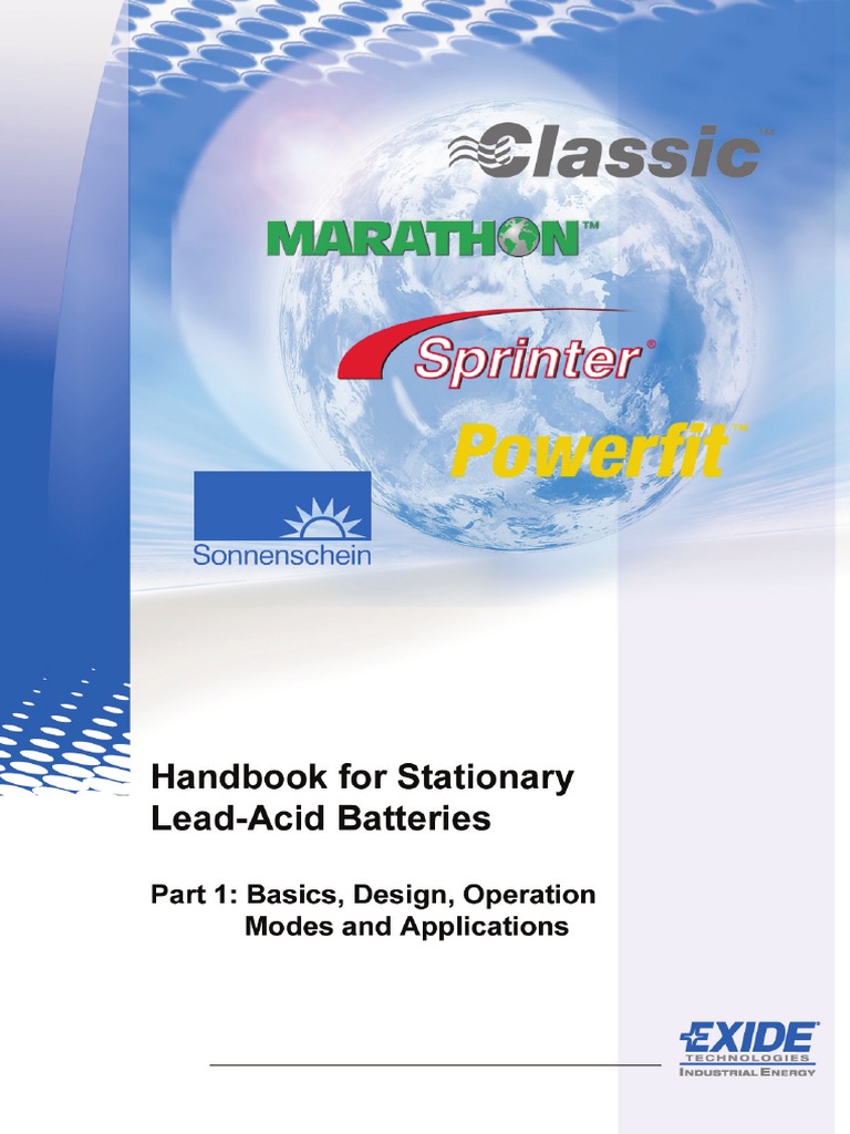 Handbook for Stationary Lead-Acid Batteries, Part 1, Edition 3 ...