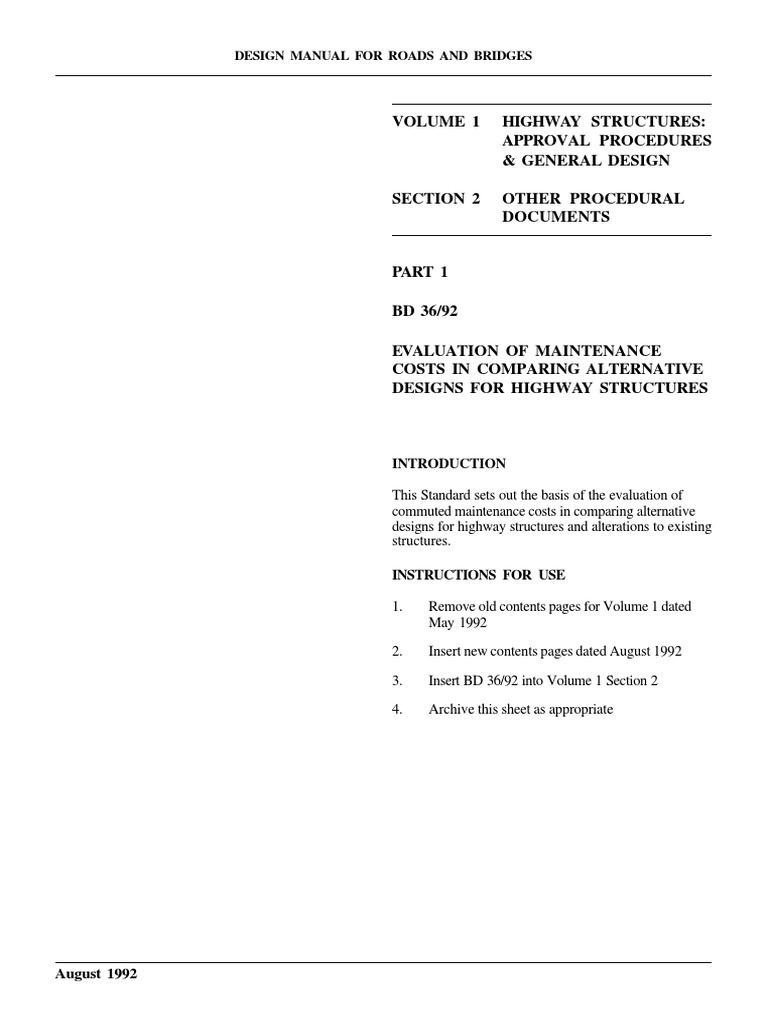 Highway Structures: Approval Procedures & General Design Section 2 Other Procedural Documents ...