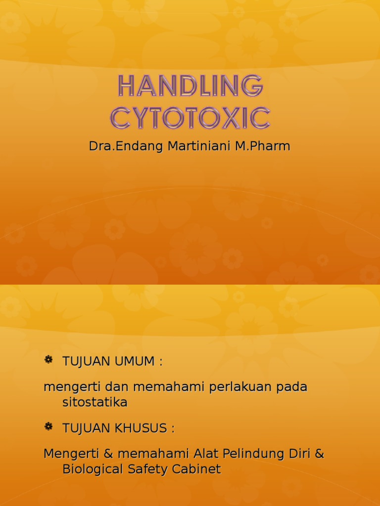 Handling Cytotoxic | PDF