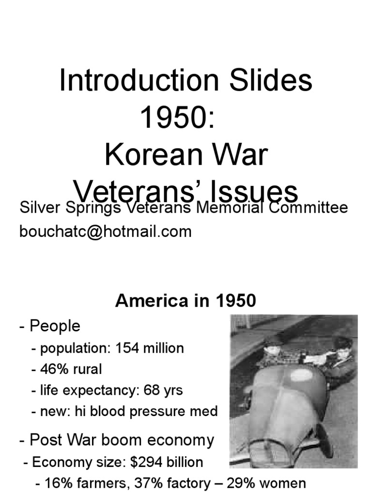 1950s Korean War Veterans Overview | PDF