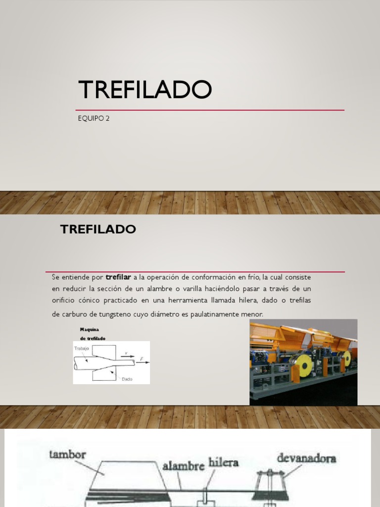 Trefilado | PDF | Materiales | Ingeniería de Edificación