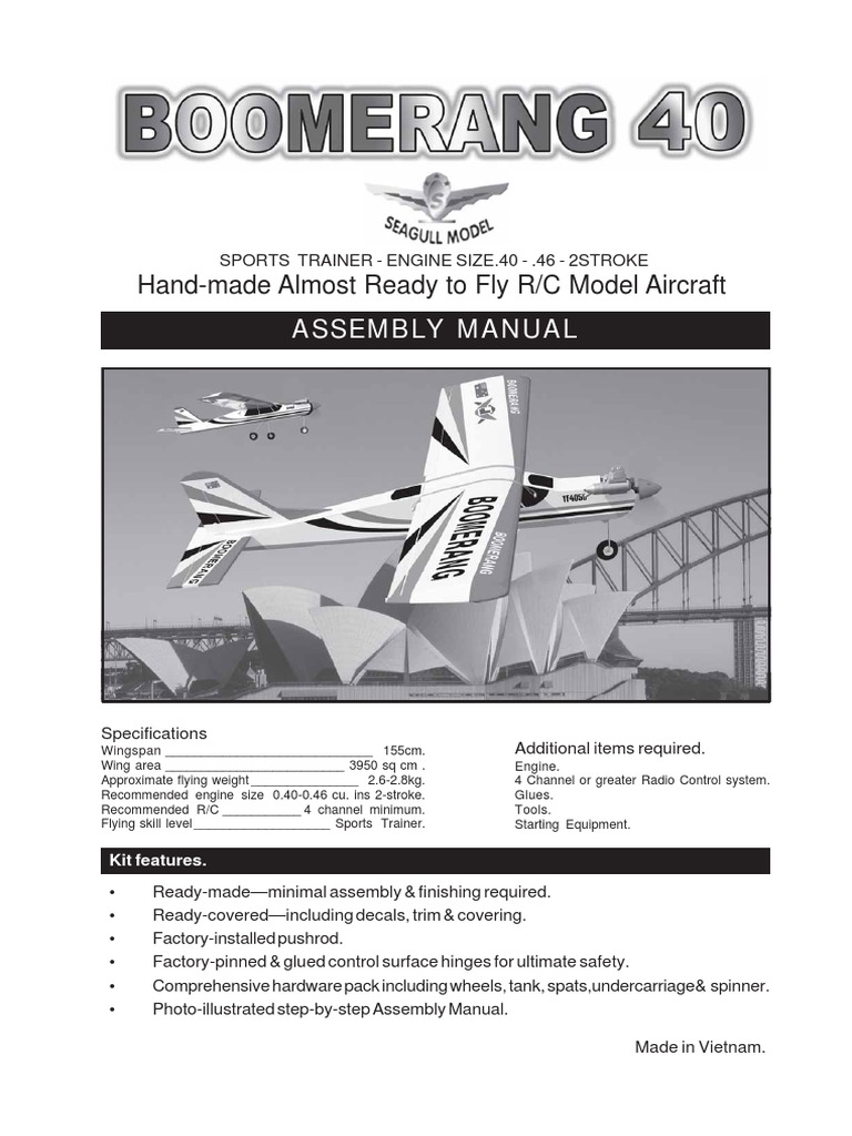Boomerang PDF | PDF | Flight Control Surfaces | Rudder