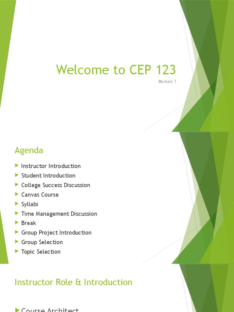 CEP Module 1 | PDF | Syllabus | Teaching