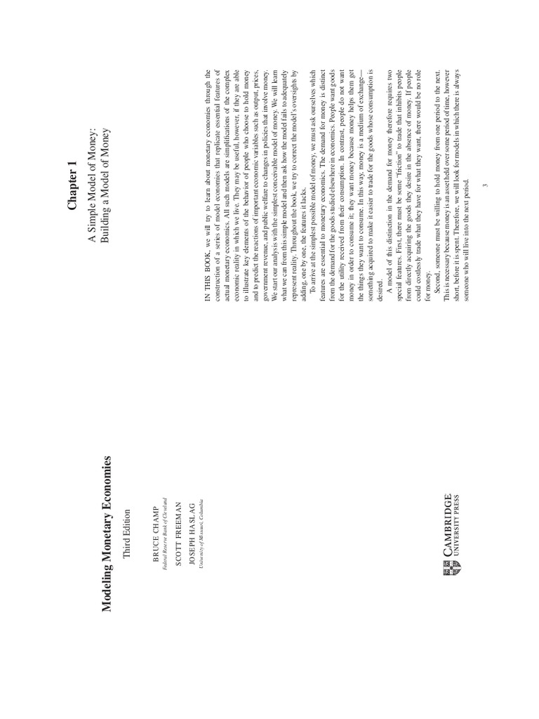 Champ Freeman and Haslag 2011 Modeling Monetary Economiesc Chap1 | PDF ...