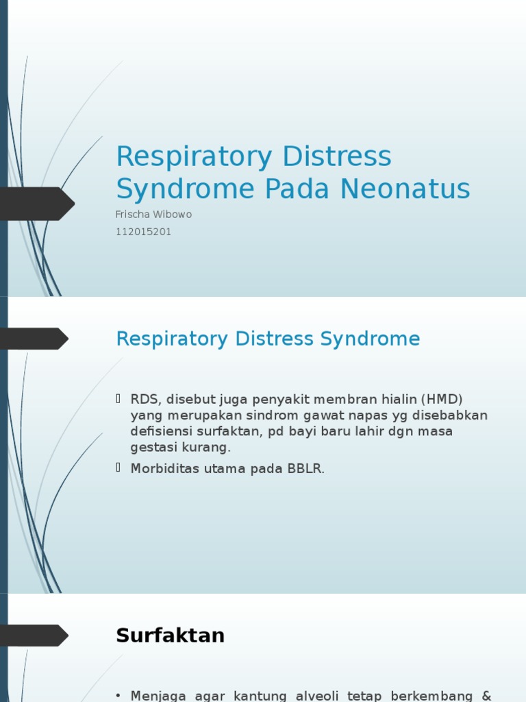Respiratory Distress Syndrome Pada Neonatus | PDF