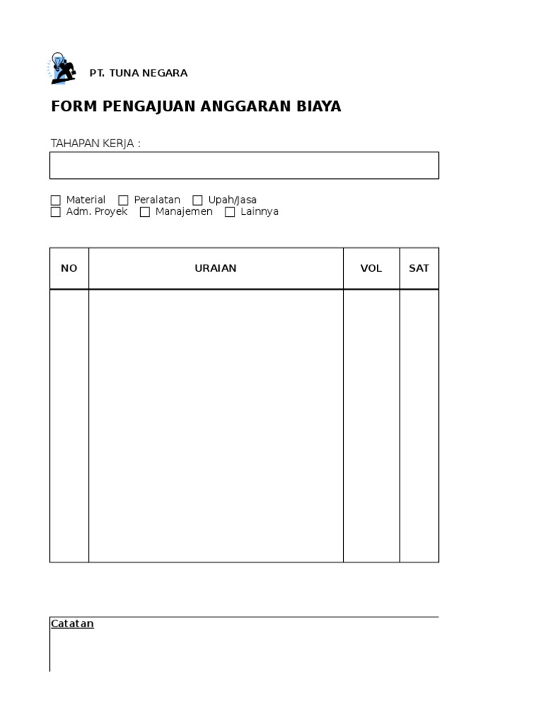 Form Pengajuan Proyek