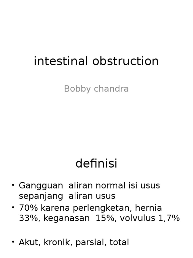 Understanding Intestinal Obstruction Causes | PDF | Wellness