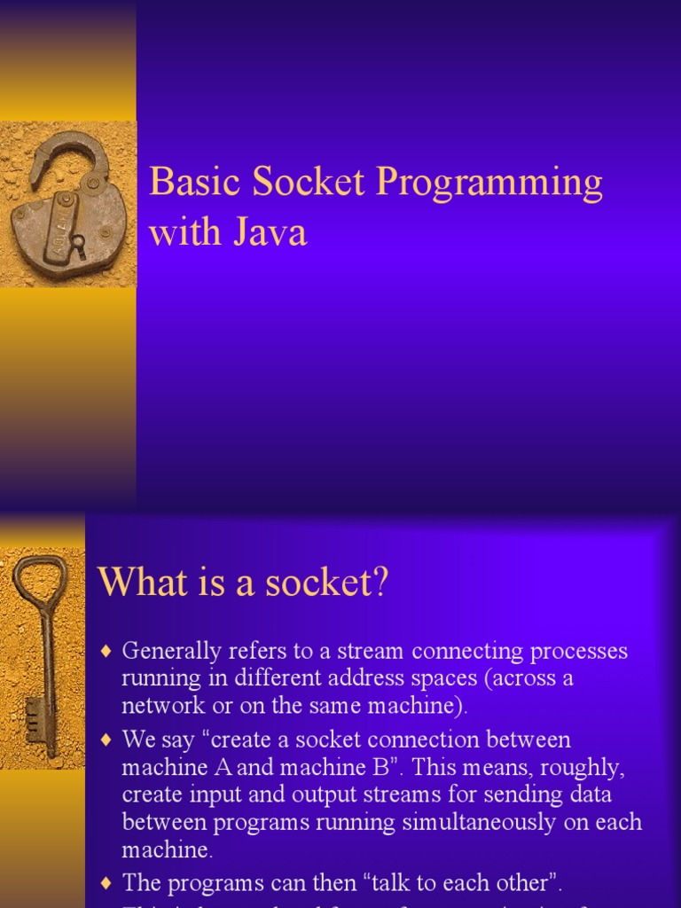 Basic Socket Programming With Java | PDF | Port (Computer Networking) | Network Socket