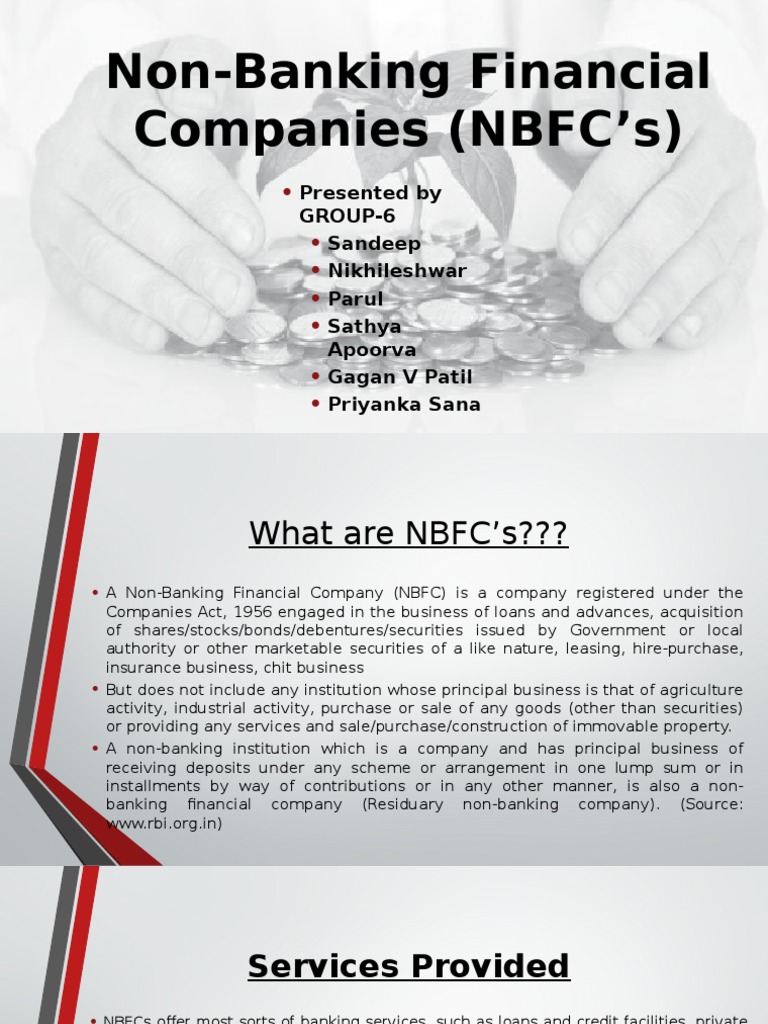 Non Banking Financial Companies Nbfc S Pdf Non Bank Financial