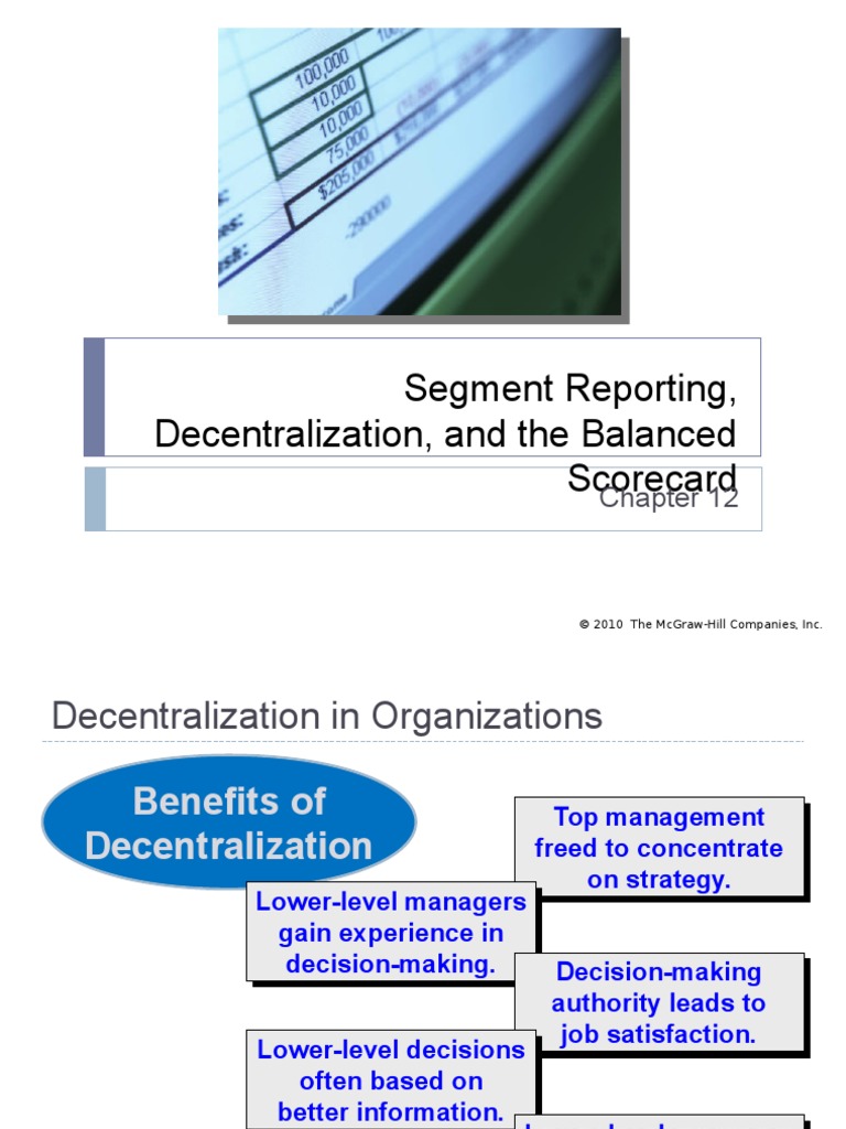 12 Segment Reporting, Decentralization & The Balanced Scorecard | PDF ...