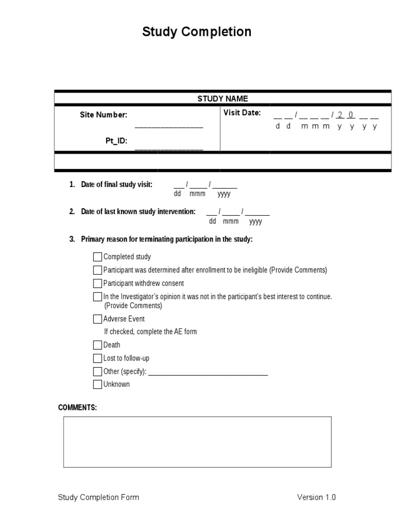 Study Completion | PDF