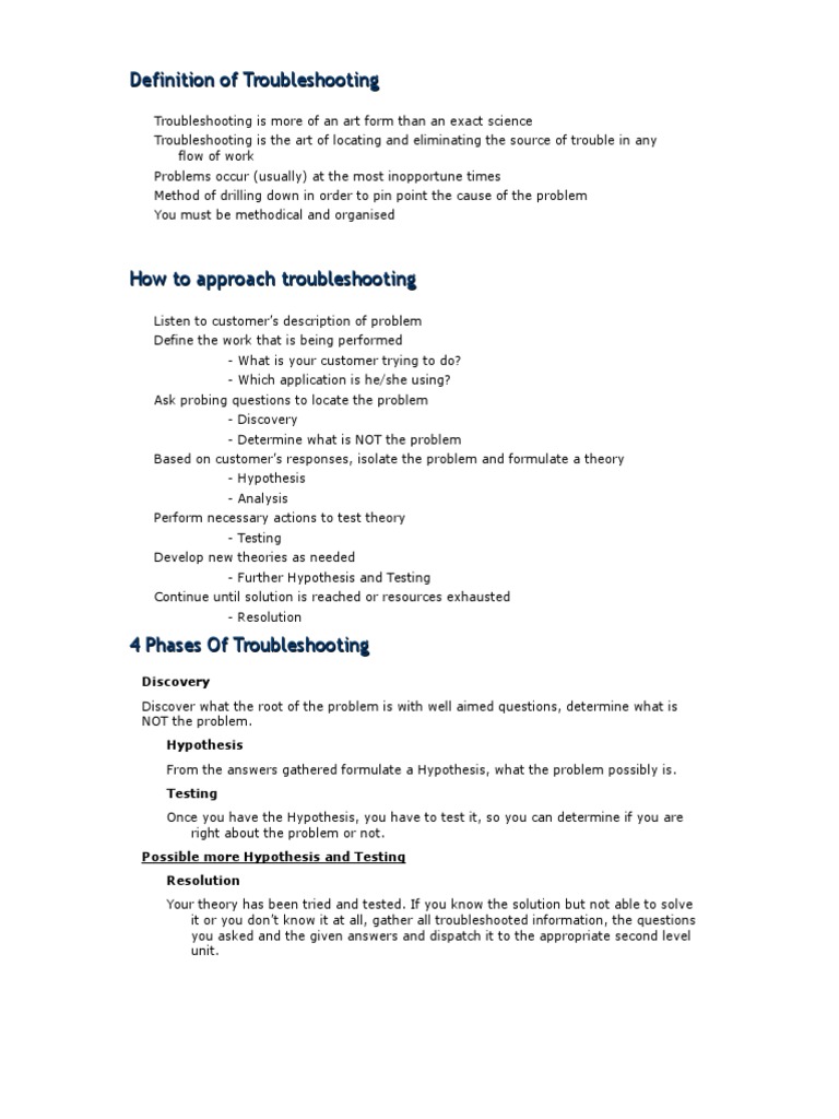 Troubleshooting Techniques Explained | PDF | Troubleshooting | Hypothesis