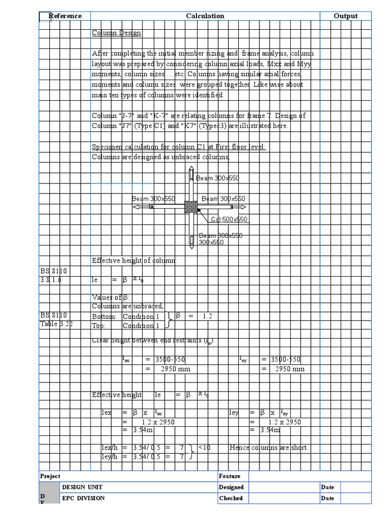 Column Design | PDF | Beam (Structure) | Column
