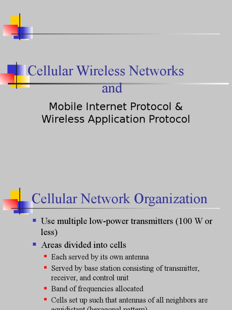 Cellular Wireless Networks And: Mobile Internet Protocol & Wireless Application Protocol | PDF ...