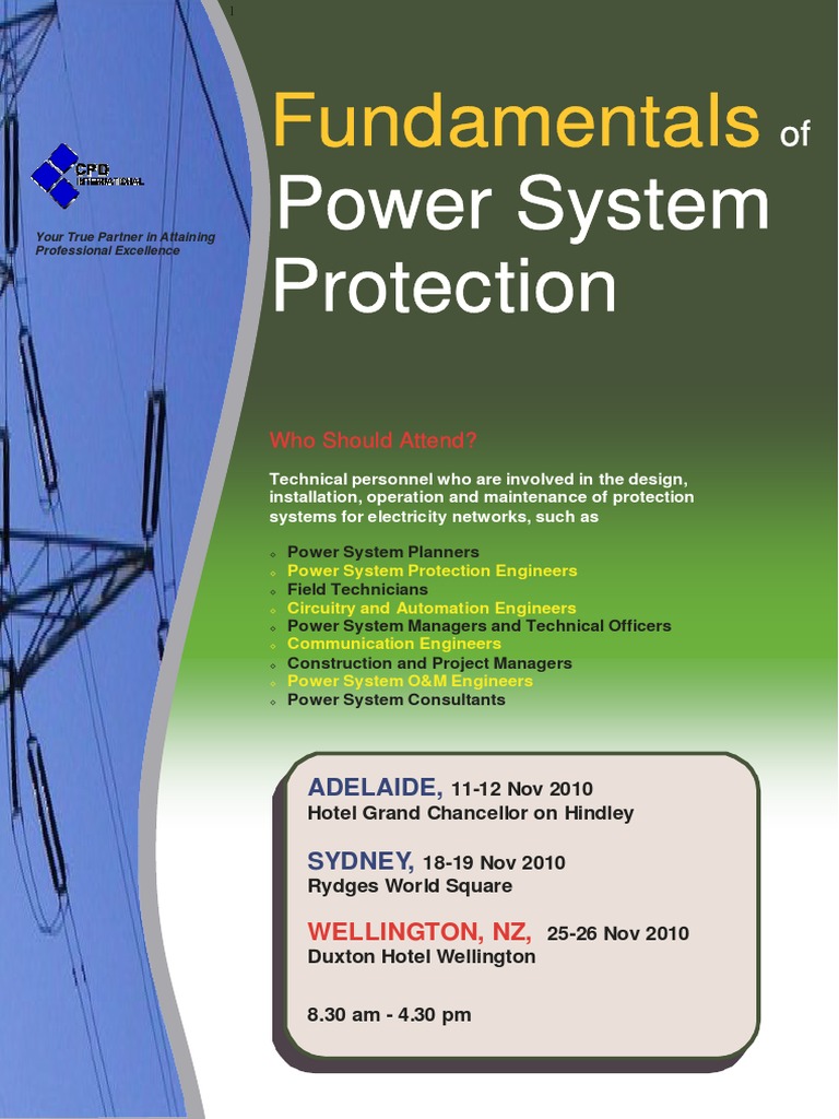 Fundamentals of Power System Protection Seminar | PDF | Relay ...