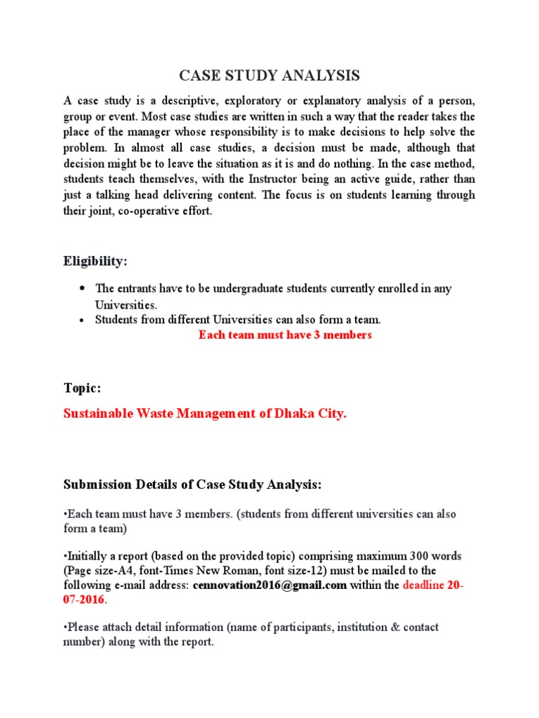 Case Study Analysis | PDF | Case Study | Cognition