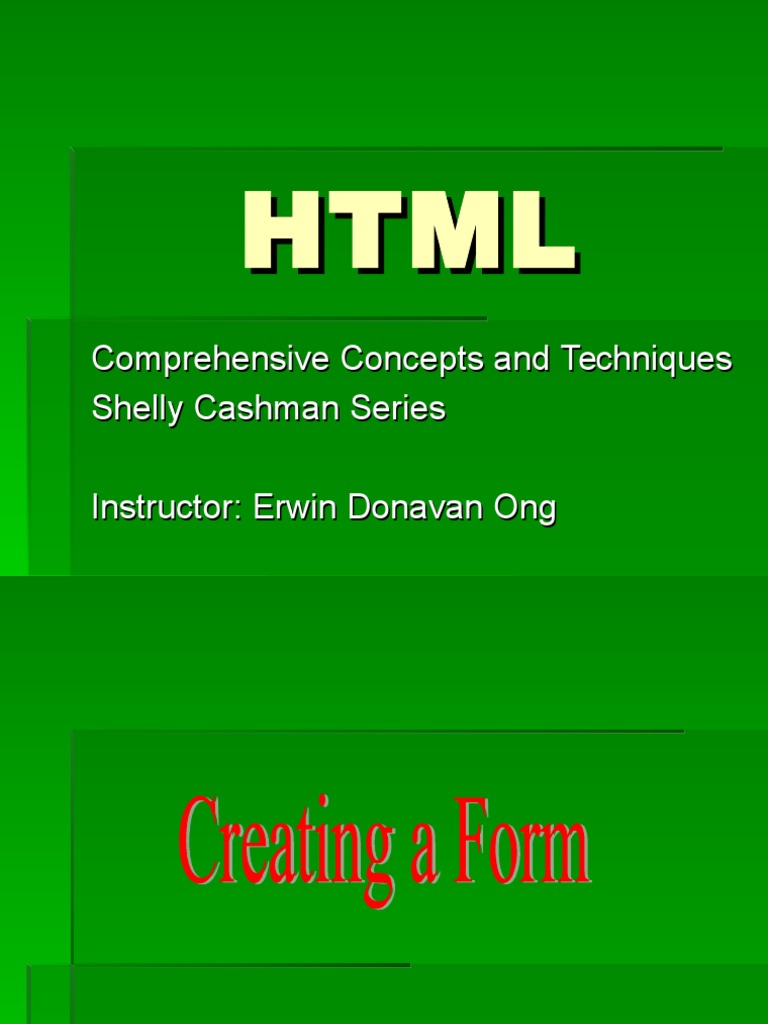 7 - Creating A Form 4 | PDF | Html Element | Web Page