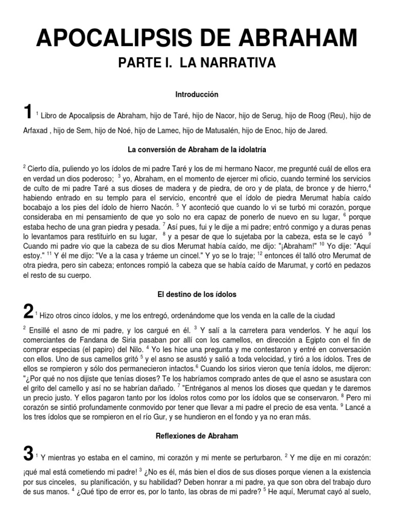 Apocalipsis de Abraham en Español | PDF | Abrahán | Creencia religiosa y doctrina