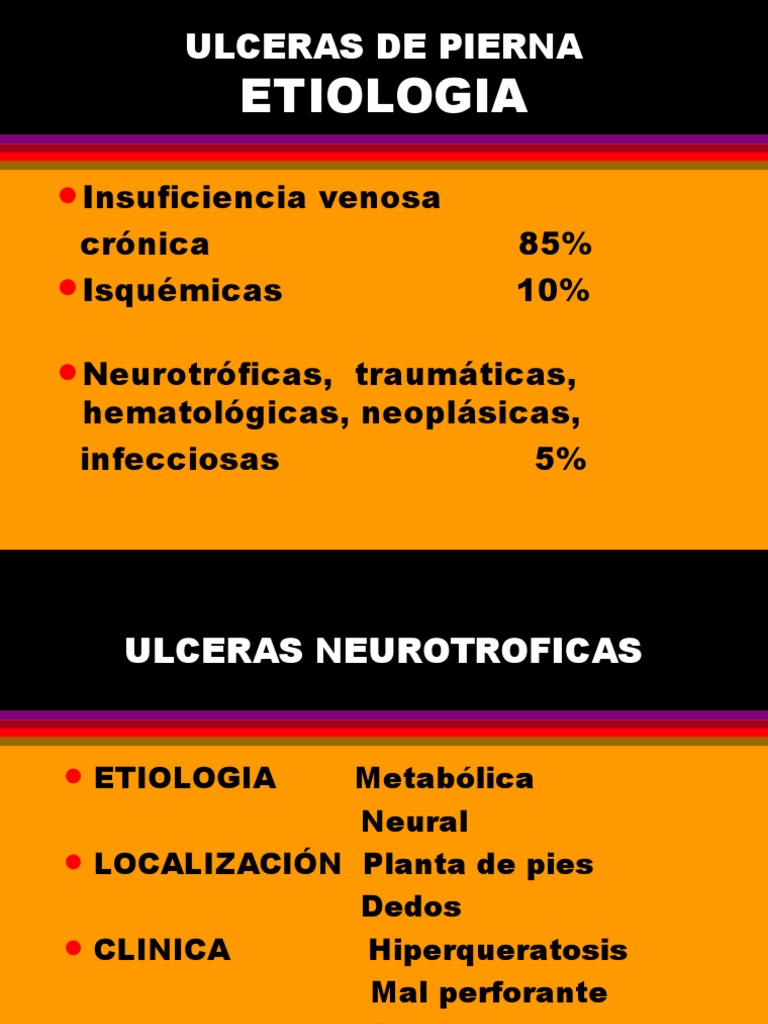 Úlceras de Pierna: Tipos y Tratamientos | PDF | Angiología | Ciencias ...
