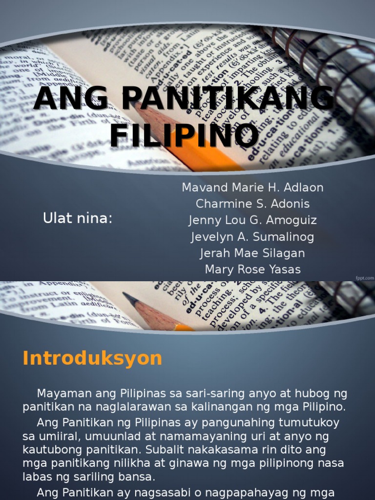 Ang Panitikang Filipino