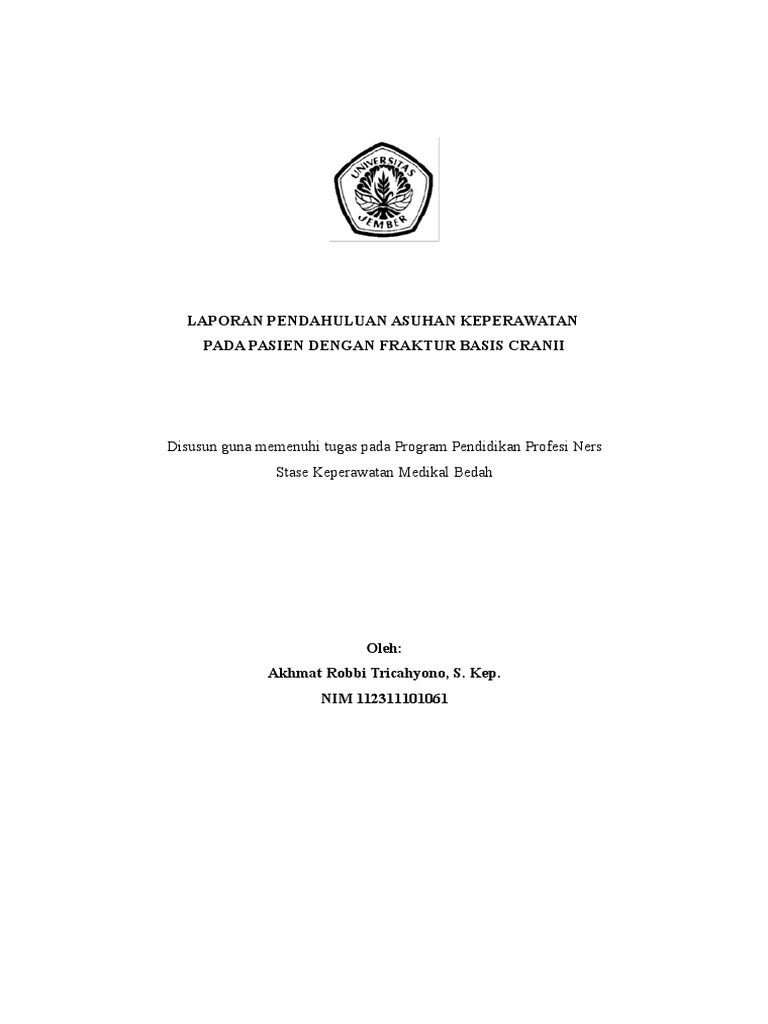 Fraktur Basis Cranii dan Penatalaksanaannya | PDF