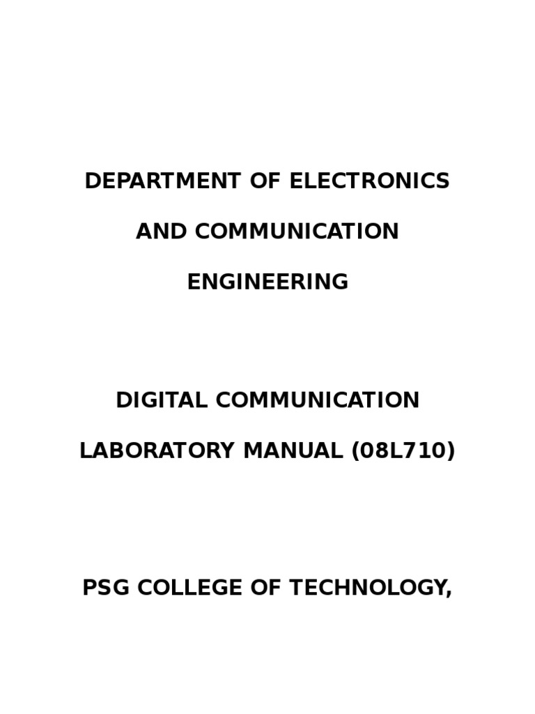 Dcs Lab Manual | PDF | Modulation | Telecommunications