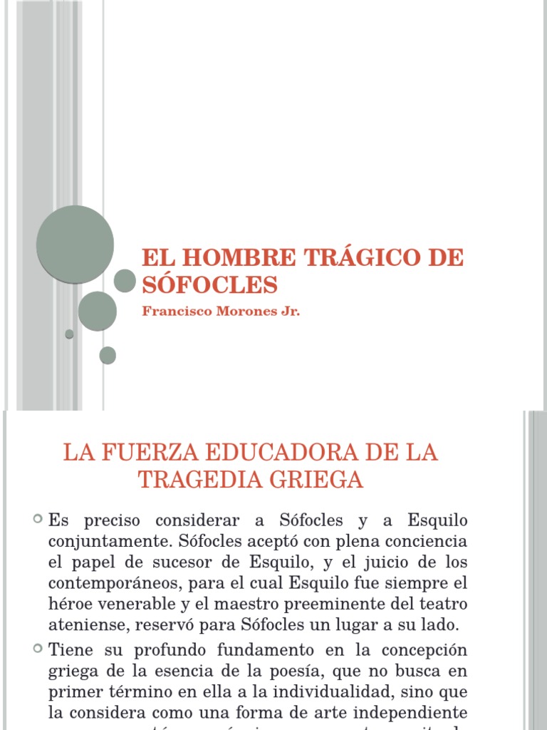 El Hombre Trágico de Sófocles | PDF | Sófocles | Tragedia griega