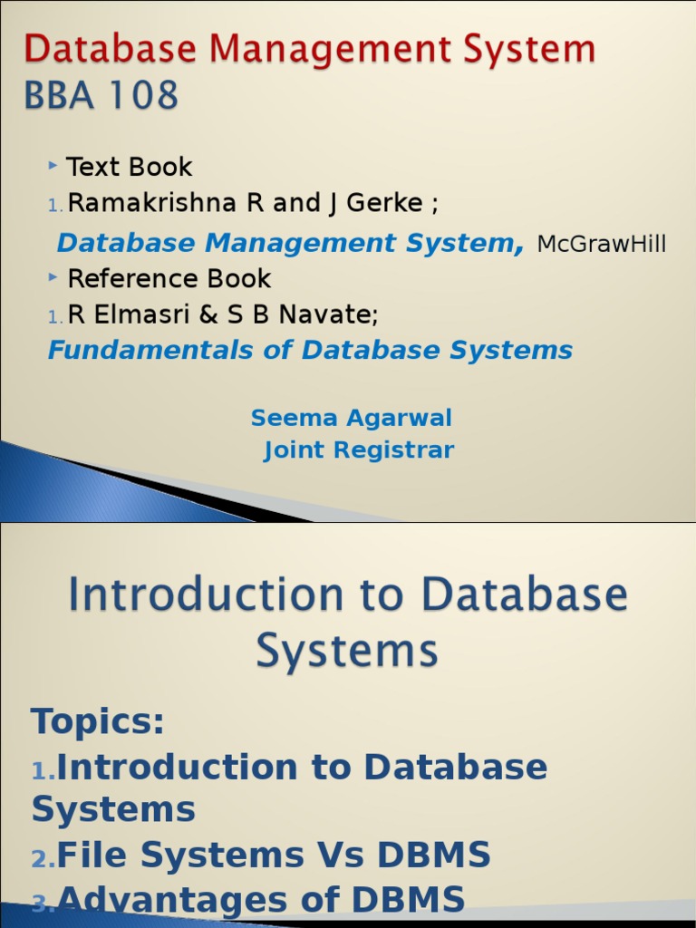 Introduction To Database Systems | PDF | Relational Database | Databases