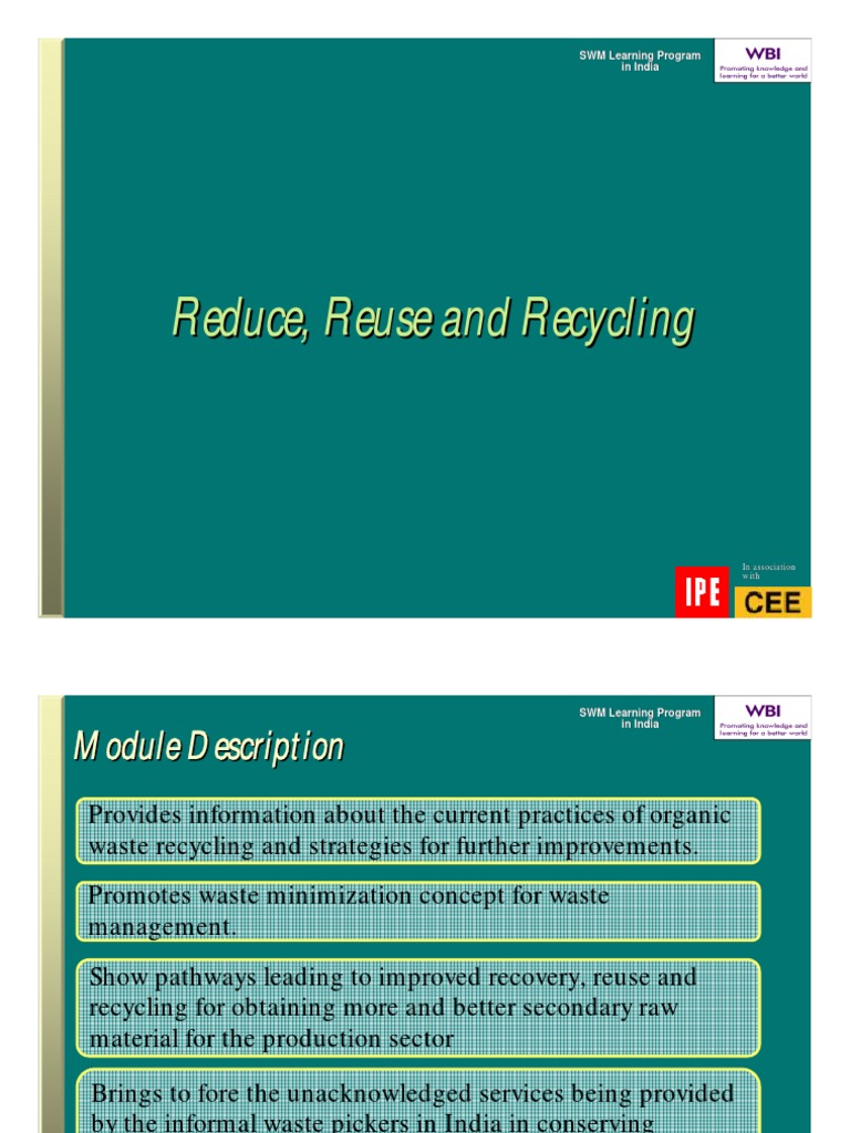 Rrr | Recycling | Waste Management