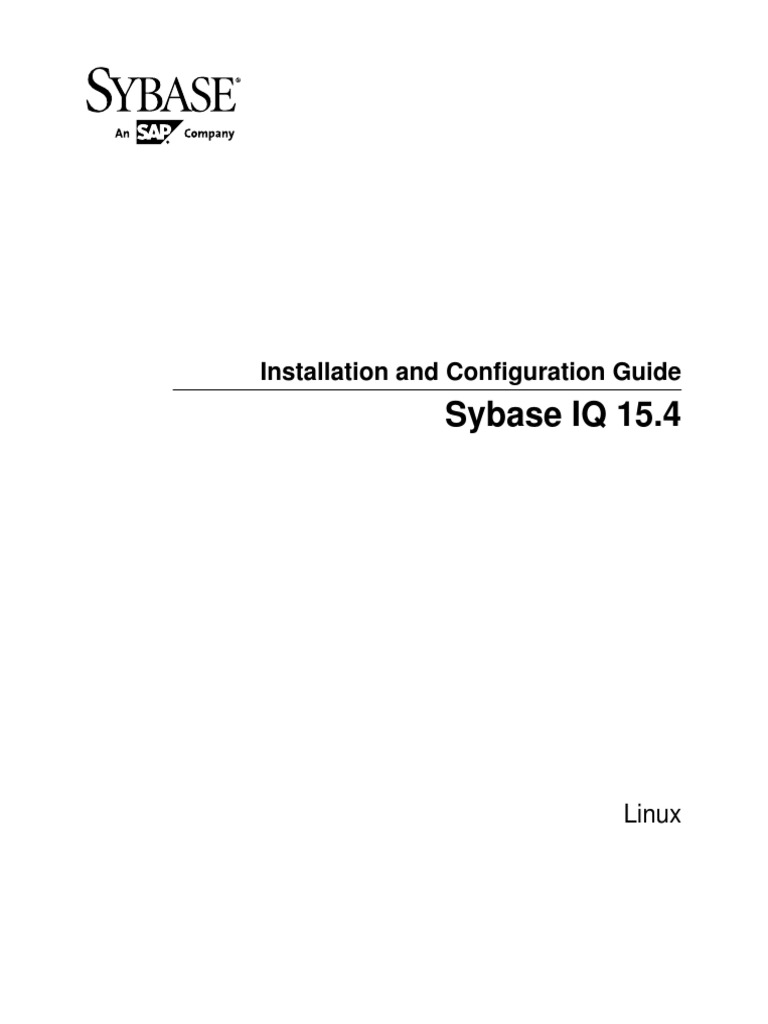 Sybase IQ Installation and Configuration | PDF | Installation (Computer ...
