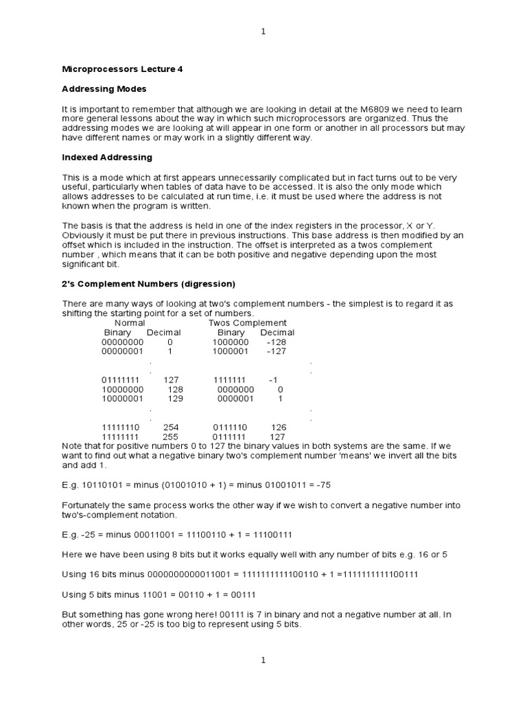 Microprocessors Lecture 4 - New | PDF | Instruction Set | Computer Data