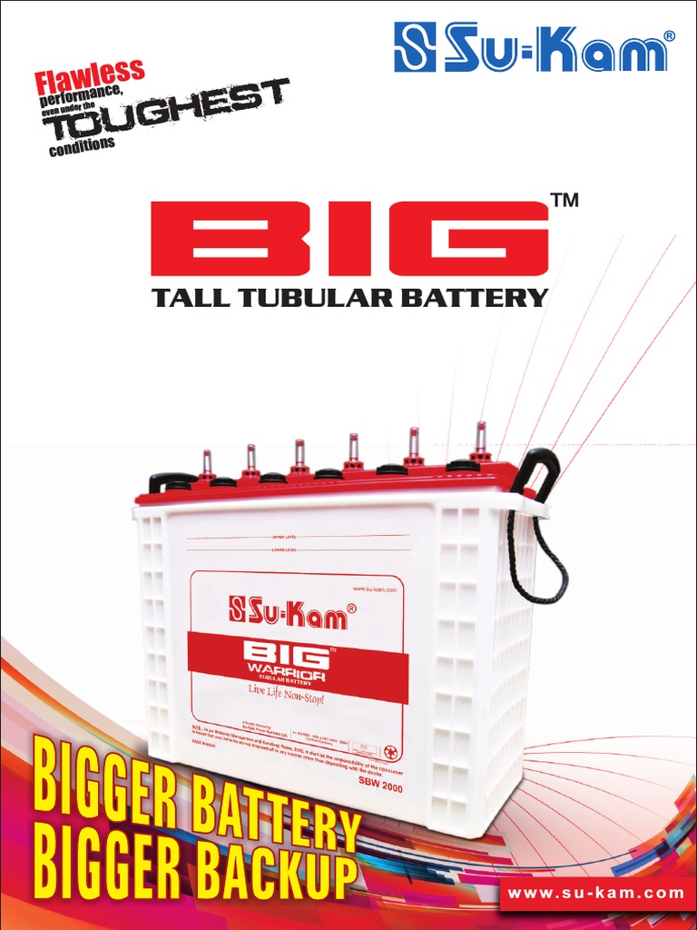 Su-Kam Tubular Battery | PDF | Technology & Engineering