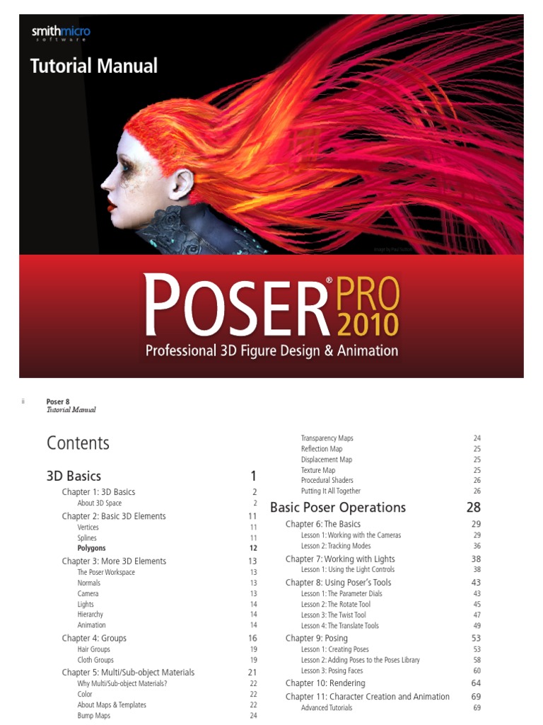 Poser Tutorial Manual | PDF | Cartesian Coordinate System | 3 D ...