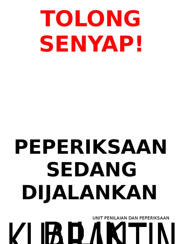 Tolong Senyap | PDF