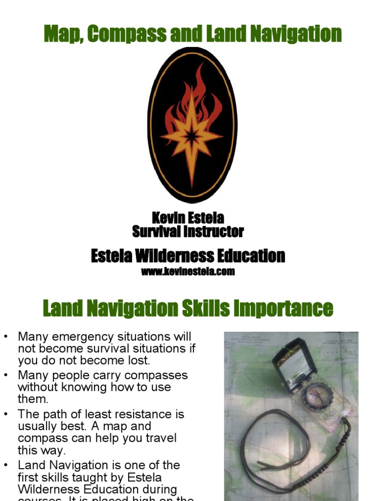 Compass and Map Navigation Guide | PDF | Compass | Longitude