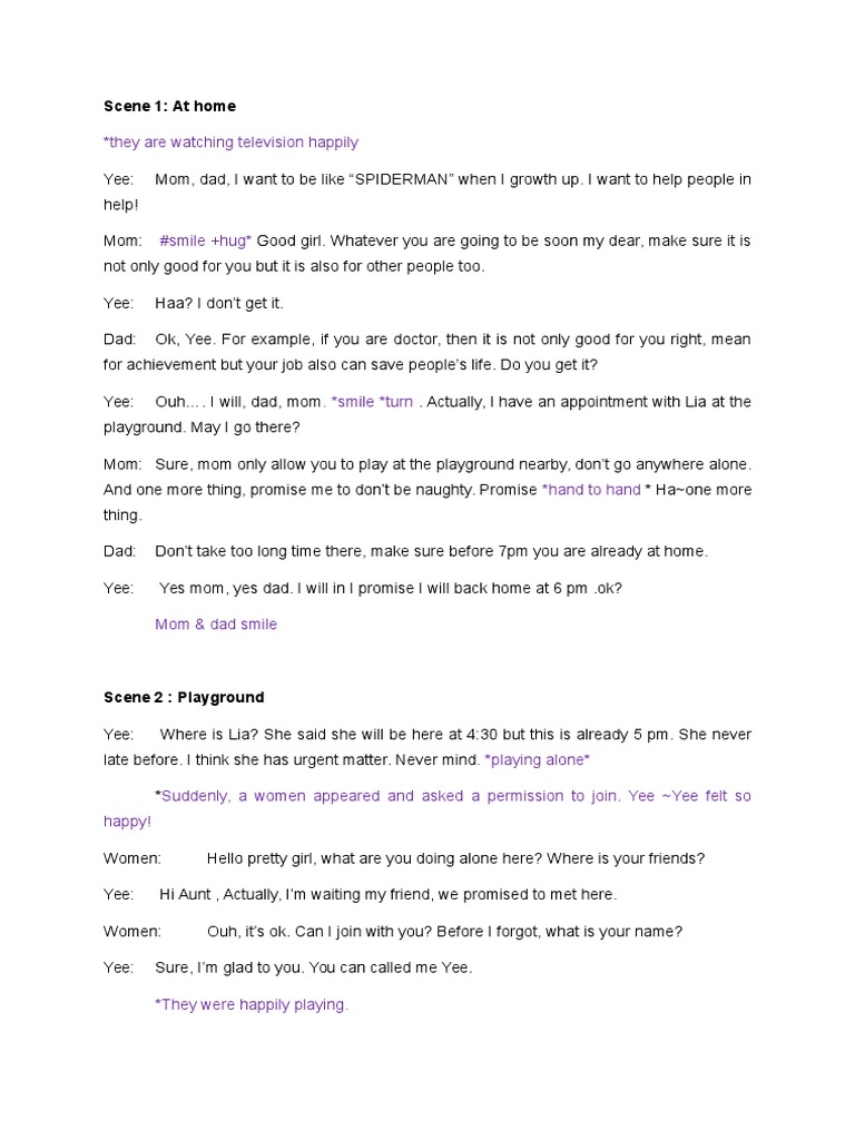 They Are Watching Television Happily: Scene 1: at Home | PDF