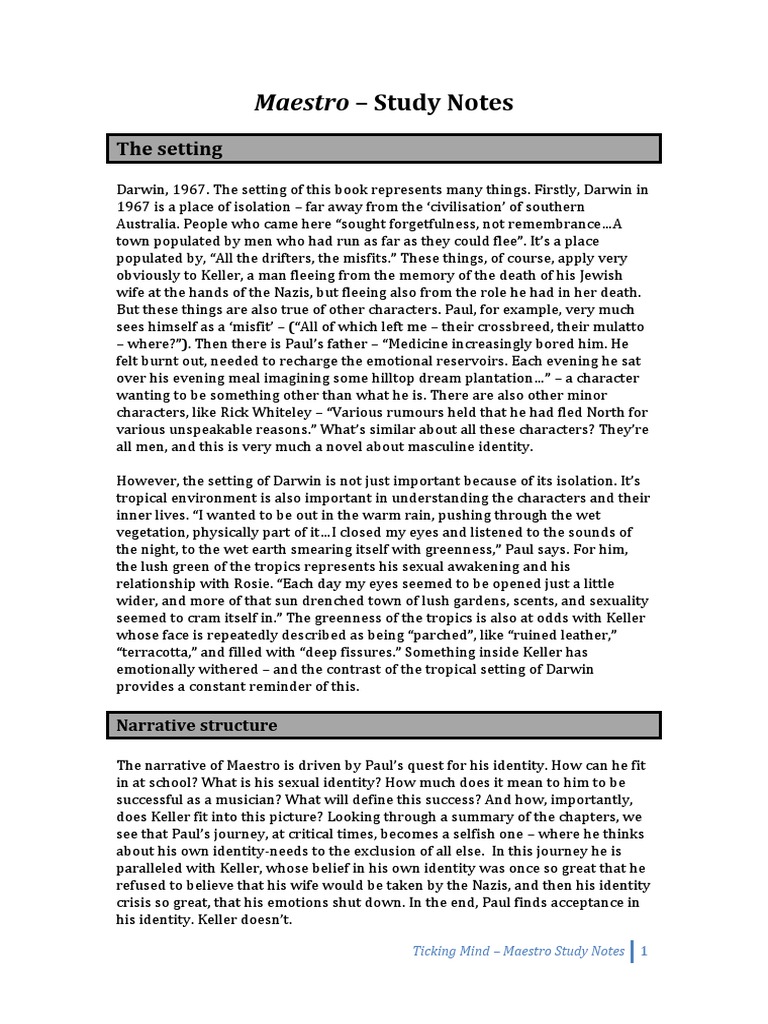 Maestro - Study Notes | PDF