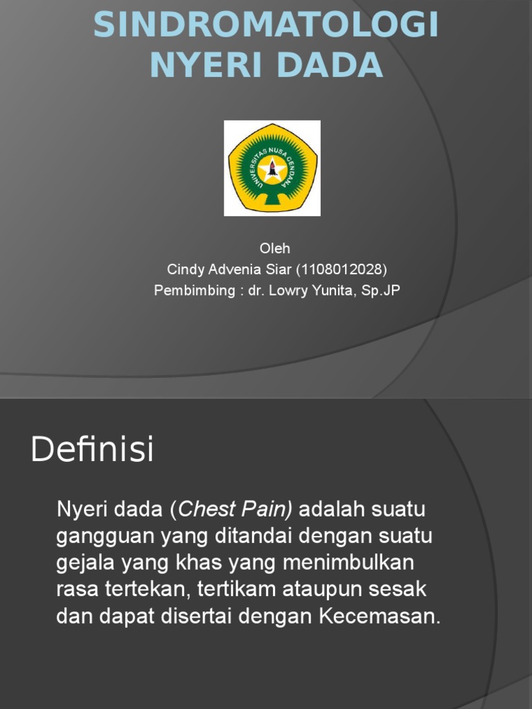 Sindromatologi Nyeri Dada | PDF