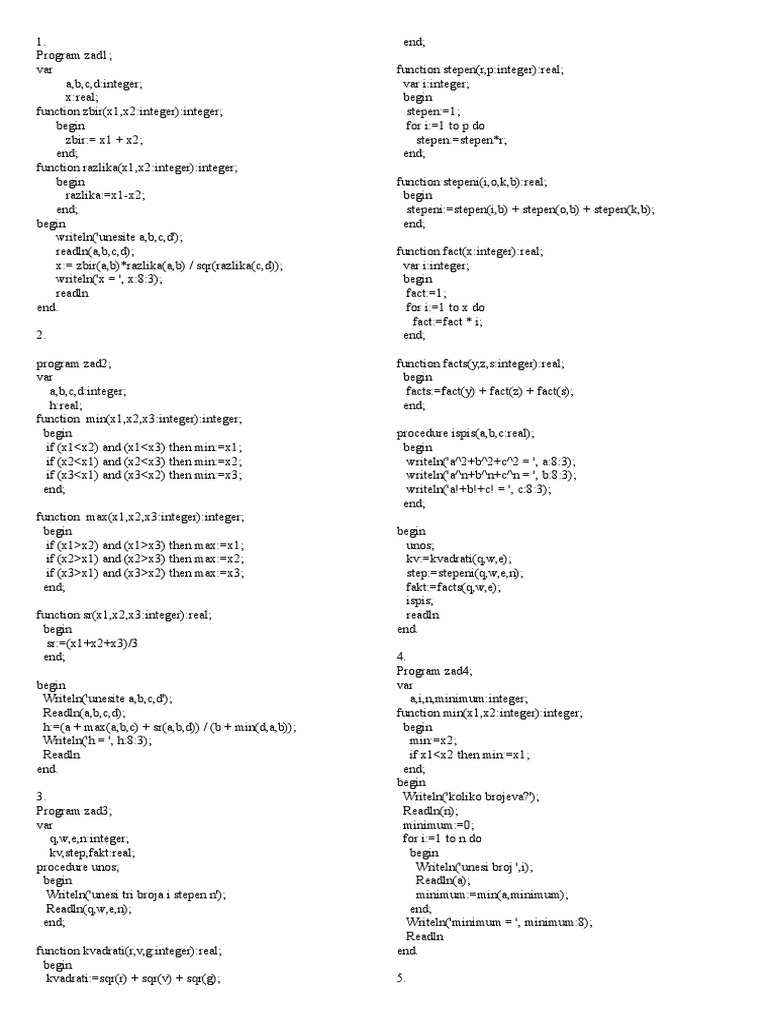 Reseni Zadaci II Pismeni Informatika | PDF