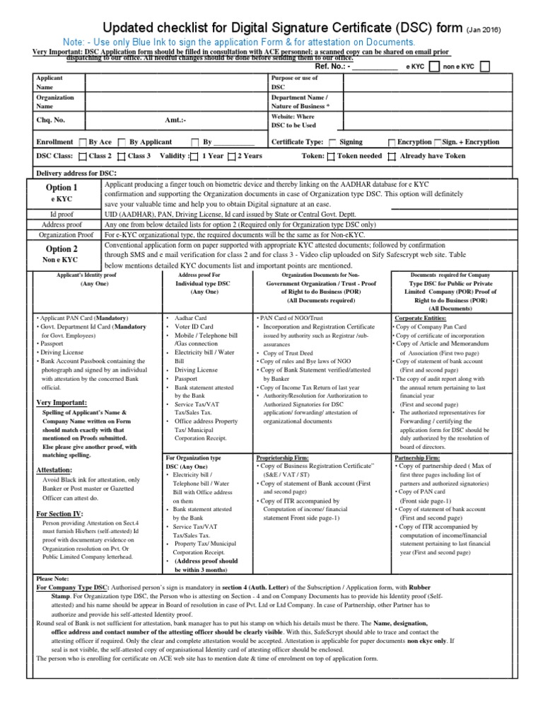 Sify Fillable Dsc Form - Printable Forms Free Online