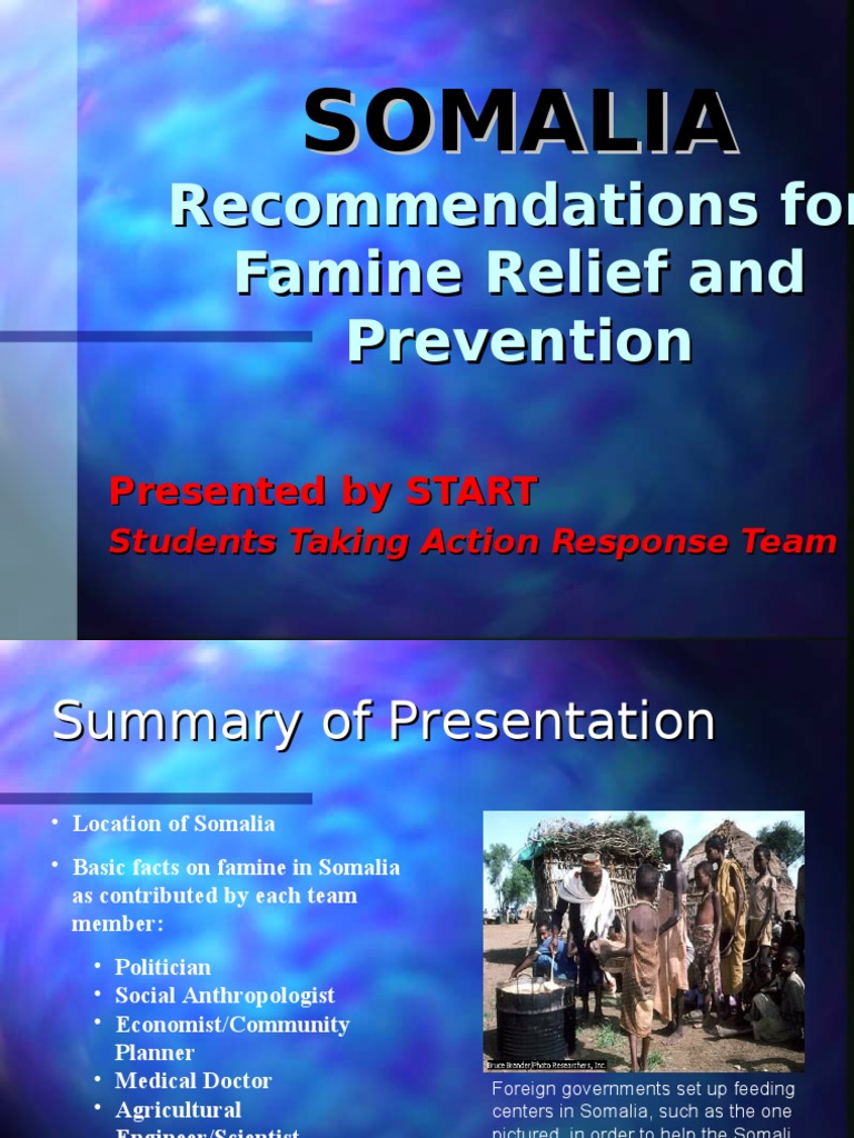 Recommendations For Famine Relief and Prevention | PDF | Somalia | Famine