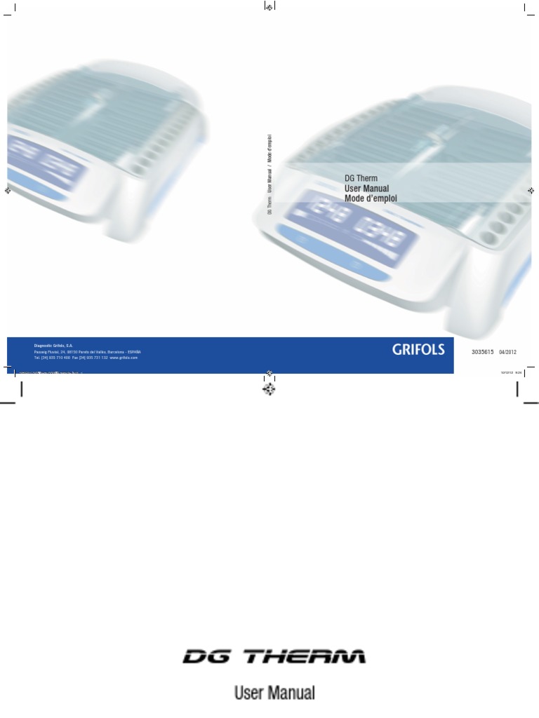 Grifols DG Therm | PDF | Thermometer | Calibration