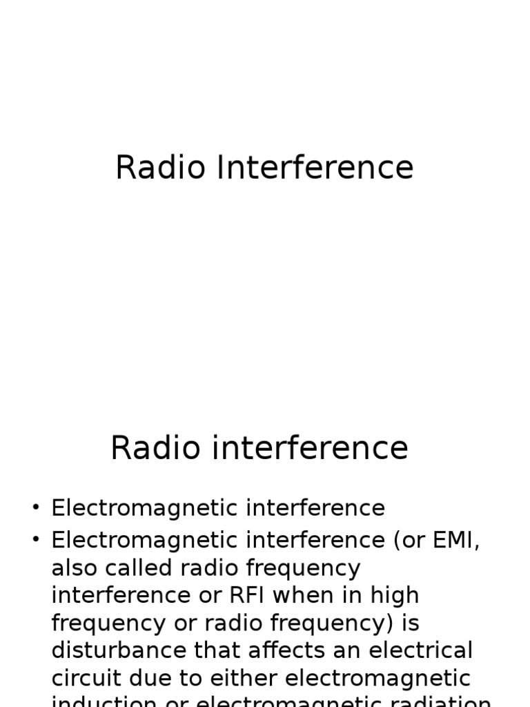 Radio Interference | PDF | Electromagnetic Interference ...
