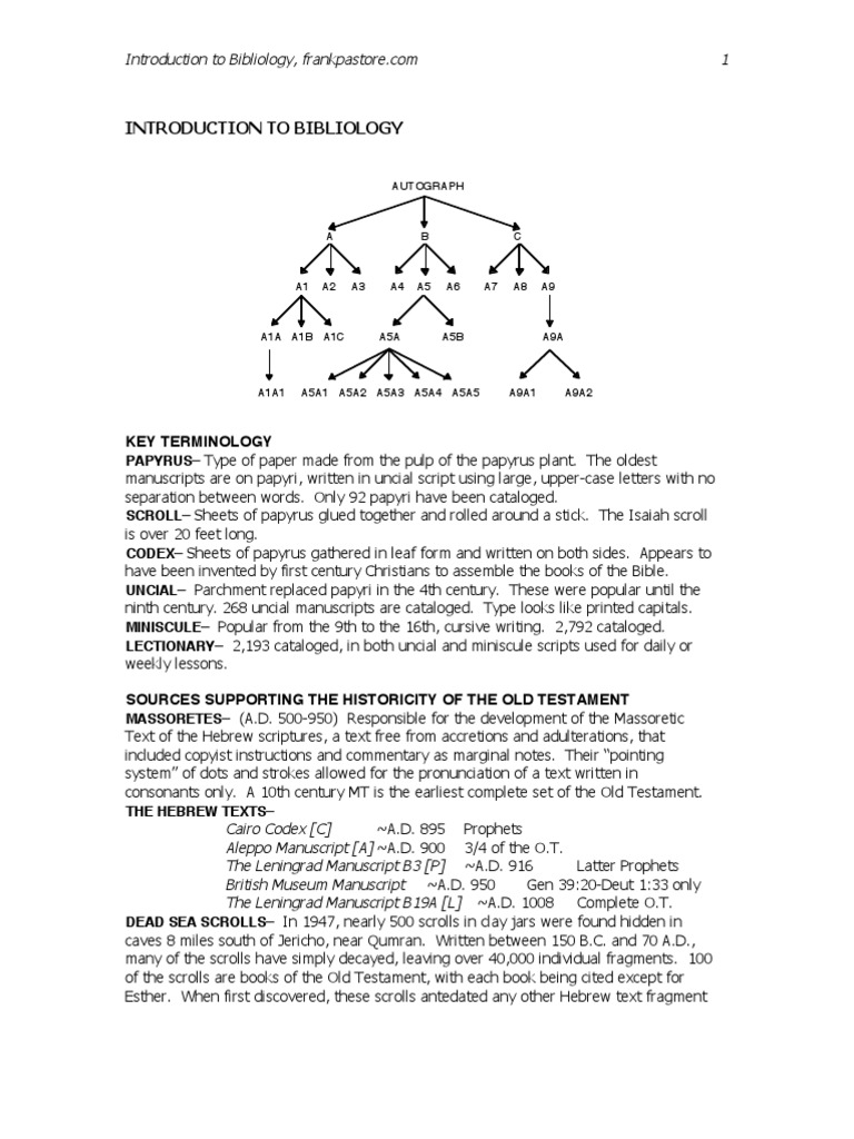 Overview of Bibliology Concepts | PDF