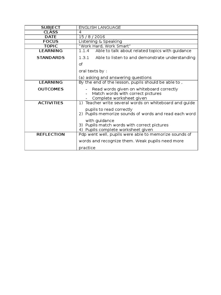 Subject Class Date Focus Topic Learning Standards | PDF | Foreign ...