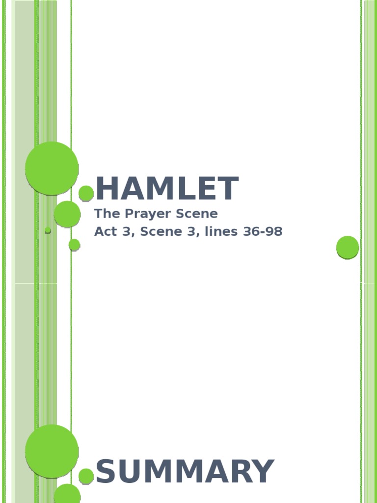 Hamlet: The Prayer Scene Act 3, Scene 3, Lines 36-98 | PDF | Hamlet