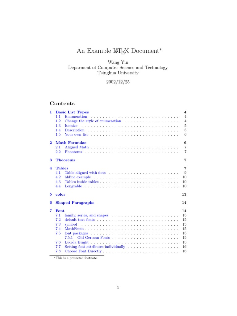 An Example L TEX Document: This Is A Protected Footnote | PDF