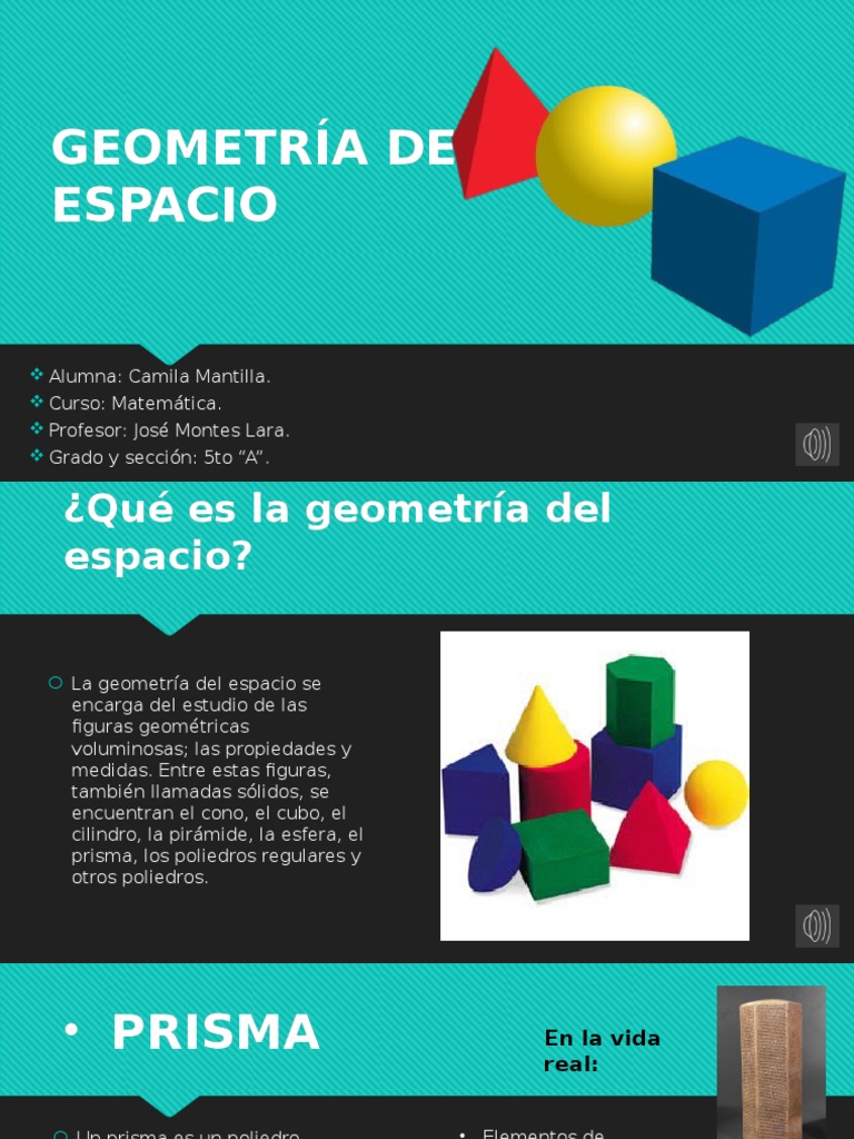 Geometría Del Espacio | Formas geométricas | Geometría euclidiana