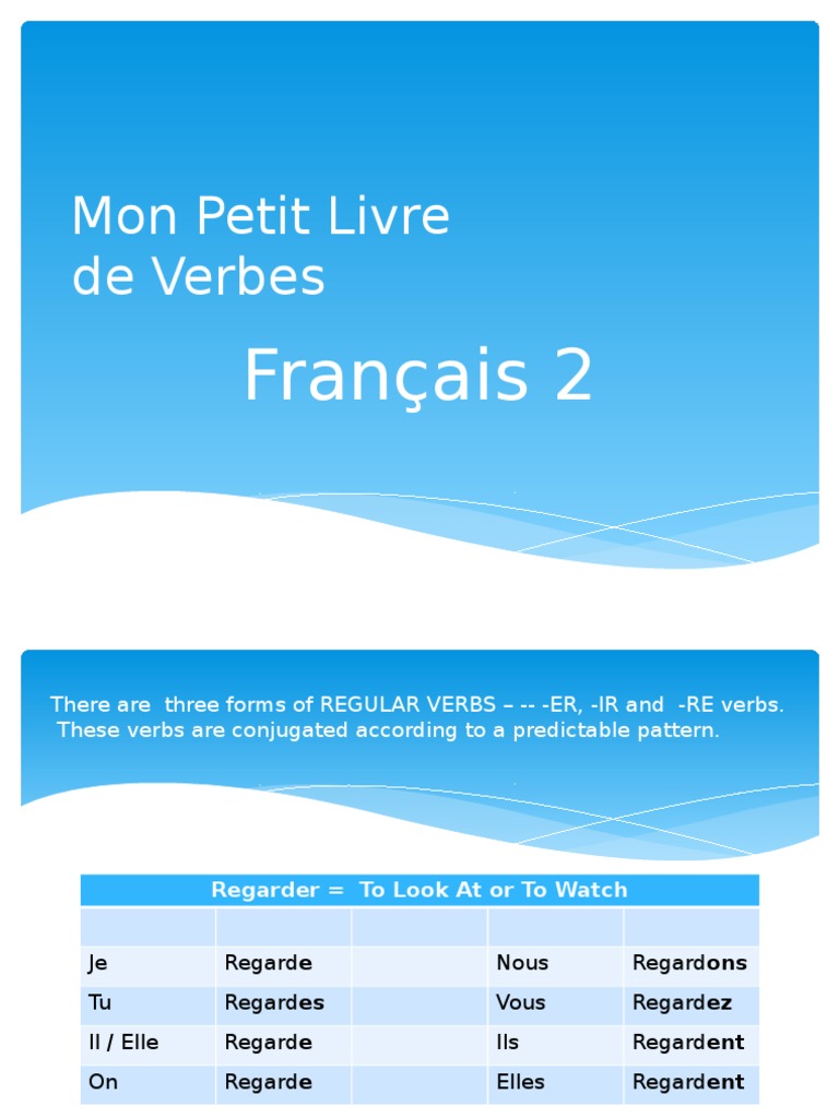 fr2 Mon Petit Livre de Verbes | PDF | Mécanique du langage | Unités ...